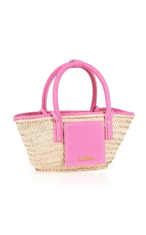 Jacquemus Le Petite Panier Soleil Palm Tote Bag