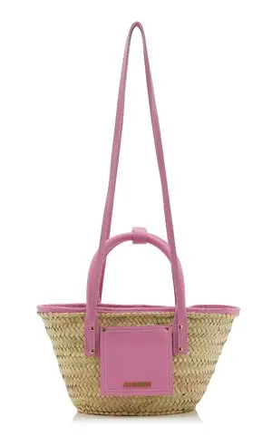Jacquemus Le Petite Panier Soleil Palm Tote Bag