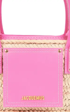 Jacquemus Le Petite Panier Soleil Palm Tote Bag