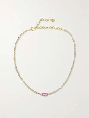 Shay 18-karat Gold, Diamond And Sapphire Necklace