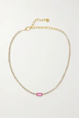 Shay 18-karat Gold, Diamond And Sapphire Necklace