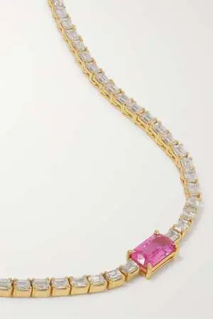 Shay 18-karat Gold, Diamond And Sapphire Necklace