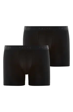 Falke 2-pack Daily Comfort Cotton Blend Boxer Briefs - Black