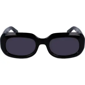 Longchamp Medallion Rectangular Sunglasses - Black