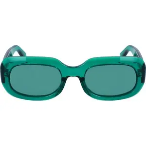 Longchamp Medallion Rectangular Sunglasses - Green