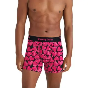 Tommy John Second Skin 4-inch Boxer Briefs Cropped Hearts