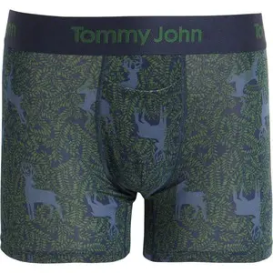 Tommy John Second Skin 4-inch Boxer Briefs Deer Foliage_dress Blues