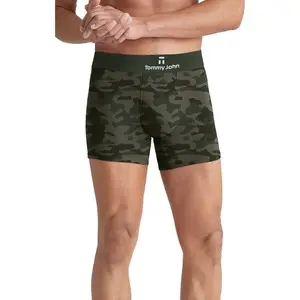 Tommy John Second Skin 4-inch Boxer Briefs Olive Camo