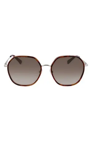 Longchamp Longchamp Roseau Octagon Sunglasses Gold/ Havana