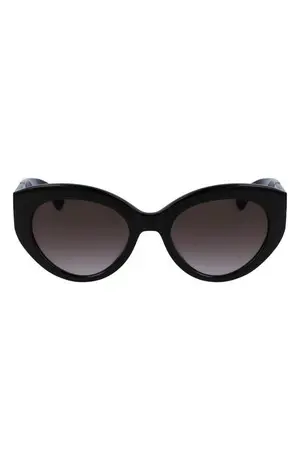 Longchamp Roseau 54mm Gradient Cat Eye Sunglasses - Black