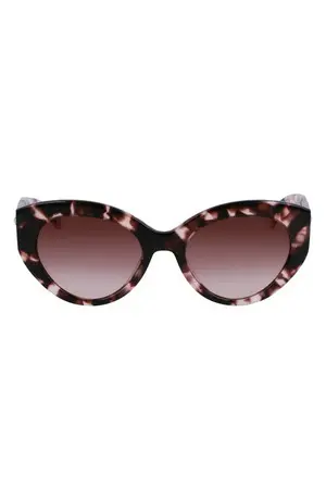 Longchamp Longchamp Roseau 54mm Gradient Cat Eye Sunglasses Rose Havana