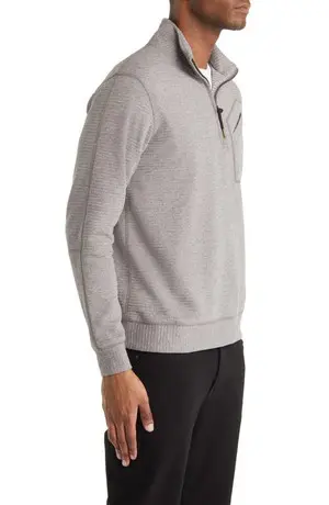 Billy Reid Quilted Half Zip Pullover