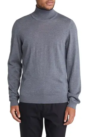 BOSS BOSS Musso Wool Turtleneck Medium Grey