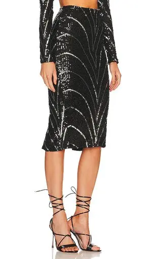 MICHAEL COSTELLO X Leonie Sequin Midi Skirt