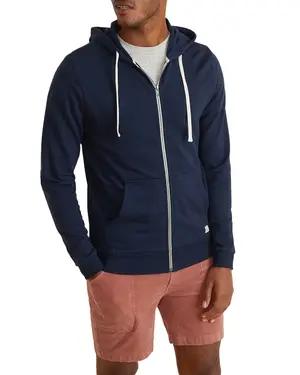 Marine Layer Afternoon Front Zip Hoodie - True Navy