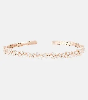 SUZANNE KALAN Fireworks 18kt Rose And Diamond Bangle
