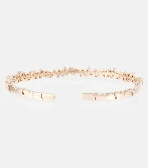 SUZANNE KALAN Fireworks 18kt Rose And Diamond Bangle