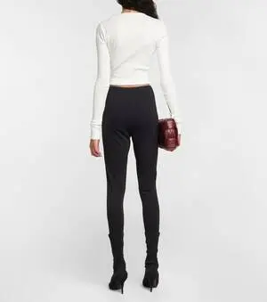Wardrobe.NYC X Hailey Bieber Hb Cotton-blend Jersey Crop Top - White