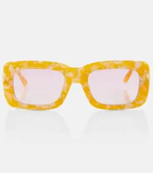 Attico X Linda Farrow Marfa Rectangular Sunglasses - Yellow