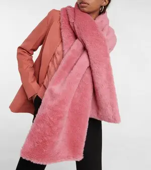 Max Mara Full Alpaca Wool-blend Teddy Scarf