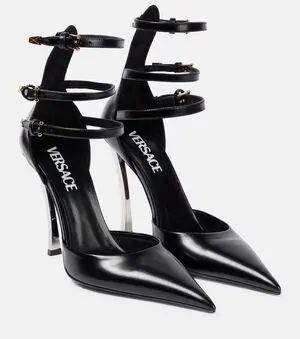 Versace Pin-point Leather Pumps