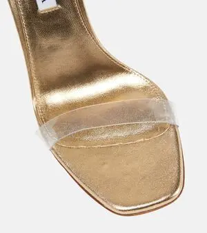 AQUAZZURA Aura Plexi 105 Embellished Sandals - Gold
