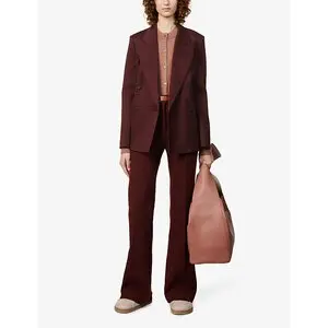 JOSEPH Jaden Double-breasted Peak-lapel Woven Blazer