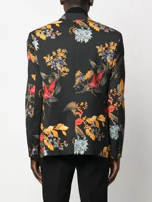 COUNTY OF MILAN Floral-print Single-breasted Blazer