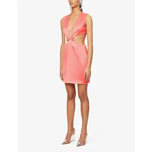 AMY LYNN Zendaya Cut-out Satin Mini Dress