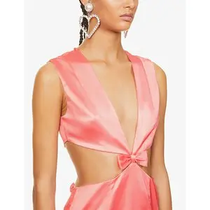 AMY LYNN Zendaya Cut-out Satin Mini Dress
