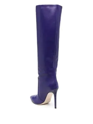 Paris Texas 100mm Knee-high Boots - Purple