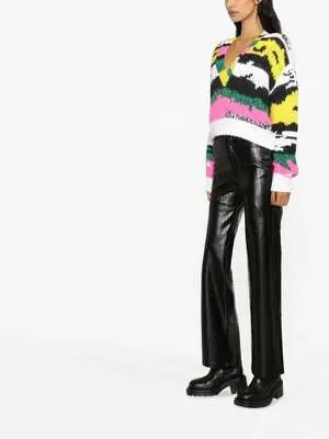 Philosophy Di Lorenzo Serafini Patterned-jacquard Chunky-knit Cardigan