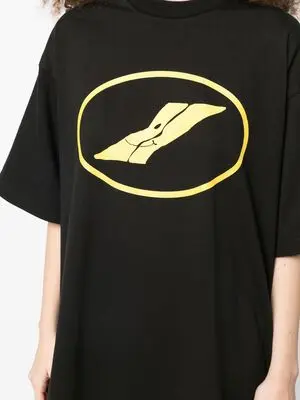 We11Done Logo-print Crew-neck T-shirt - Black