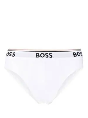 BOSS Logo-waistband Briefs Set Of 3 - White