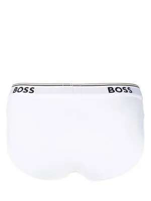 BOSS Logo-waistband Briefs Set Of 3 - White