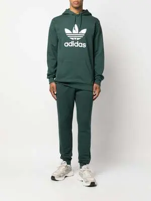 Adidas Logo-print Hoodie - Green