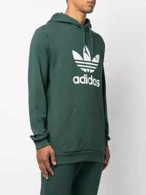 Adidas Logo-print Hoodie - Green