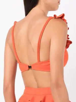 CLUBE BOSSA Zarbo Square-neck Bikini Top - Orange