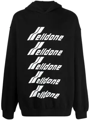 We11Done Logo-print Hoodie - Black