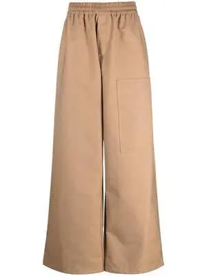 Off-White Logo-embossed Wide-leg Trousers