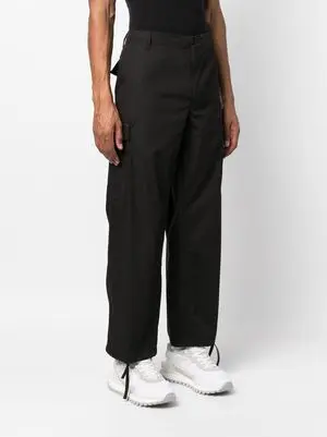 Kenzo Cotton Cargo Trousers - Black
