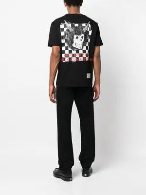 Amiri X Wes Lang Checker Skull T-shirt