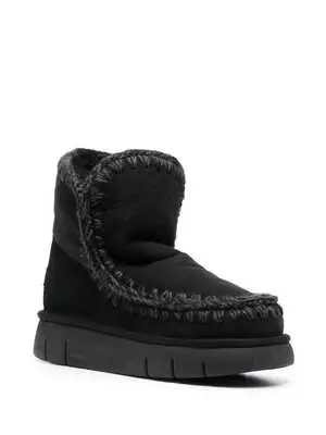 Mou Suede Ankle Boots - Black