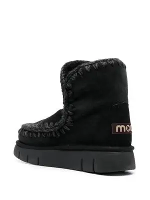 Mou Suede Ankle Boots - Black