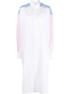 Maison Kitsuné Colour-block Shirt Dress