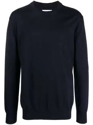 JIL SANDER Crew-neck Wool Jumper - Blue
