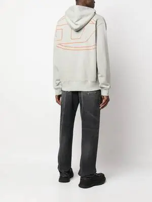 DIESEL® Cotton Logo Hoodie - Grey