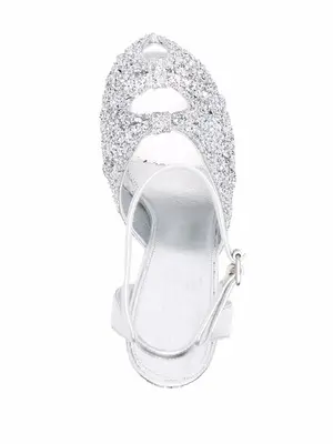 Giambattista Valli Glitter Platform Pumps