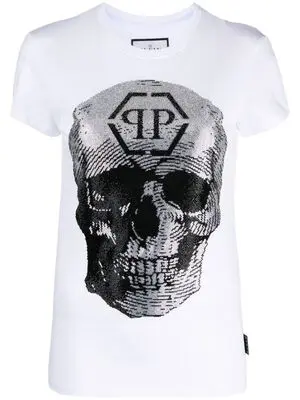 Philipp Plein Skull Print T-shirt - White