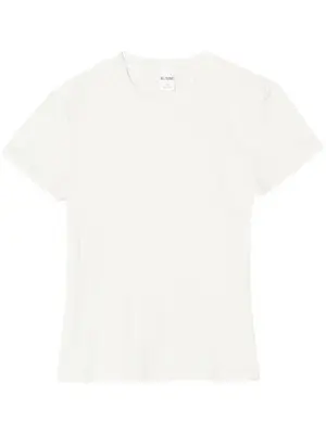 RE/DONE Pointelle-knit Cotton T-shirt - White